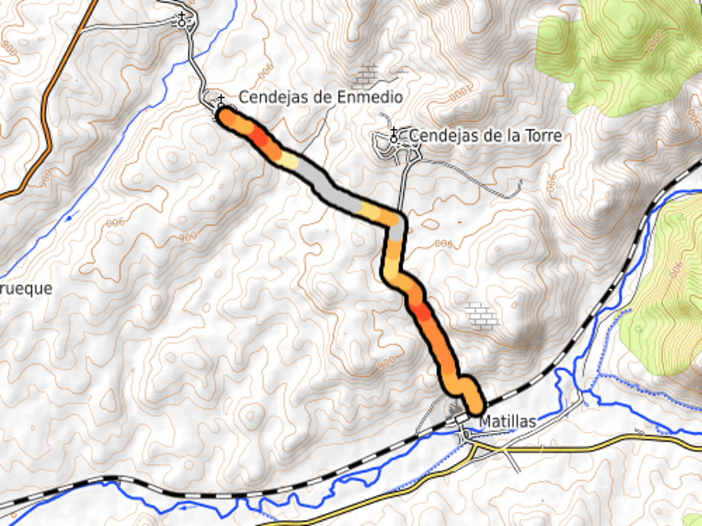 Cendejas de Enmedio desde Matillas - Perfil del ascenso
