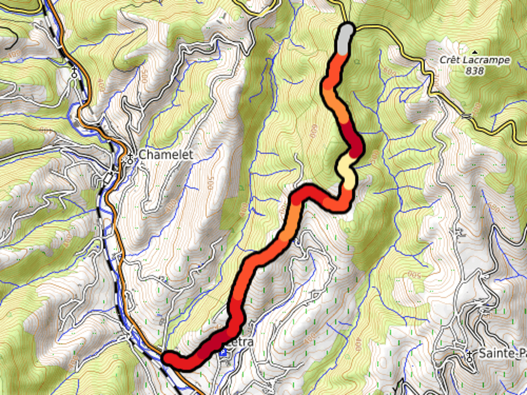Col du Joncin vanuit Létra - Profiel van de beklimming