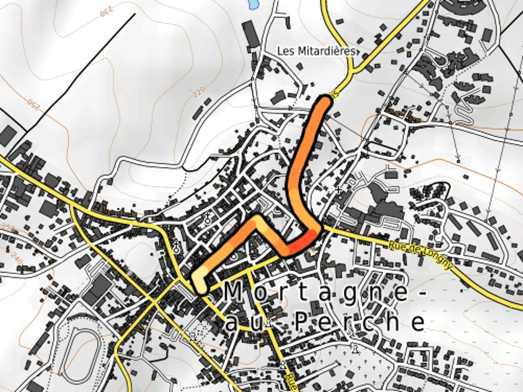 Côte Rue de Paris - Perfil del ascenso