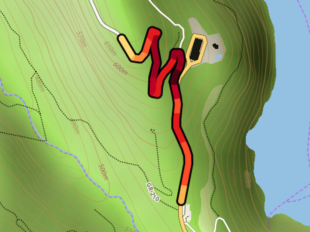 El Bac de Sau depuis Coll de Terrades - Profil de l'ascension