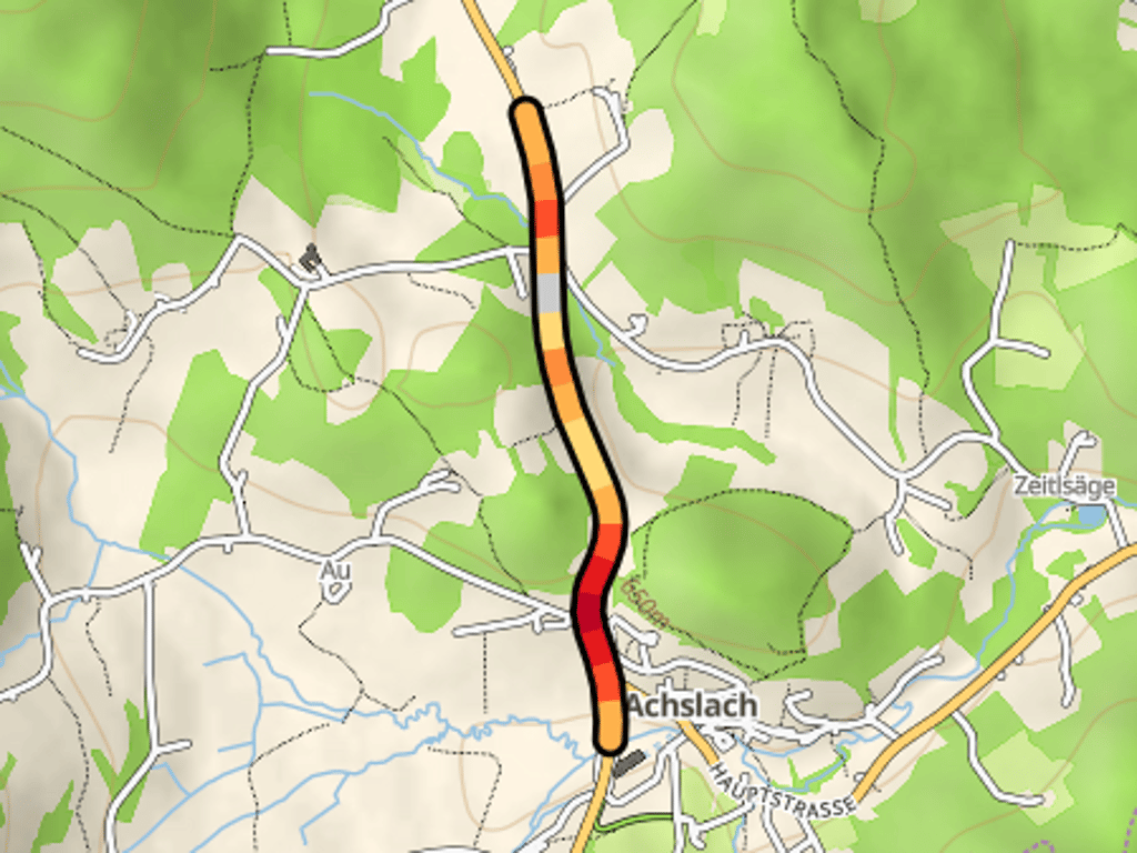 Kager from Achslach - Profile of the ascent