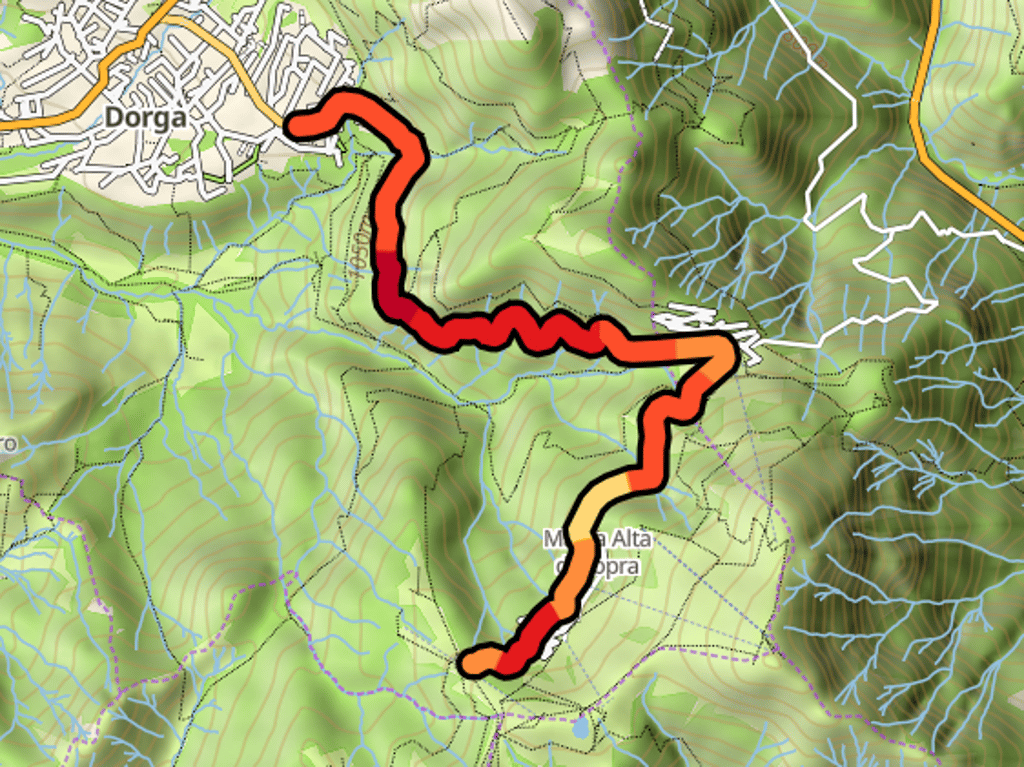 Monte Pora depuis Lantana - Profil de l'ascension