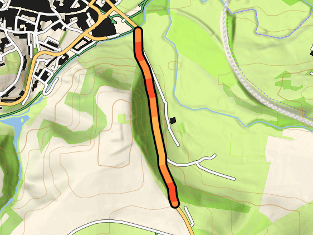 Newton Road desde Yeovil - Perfil del ascenso