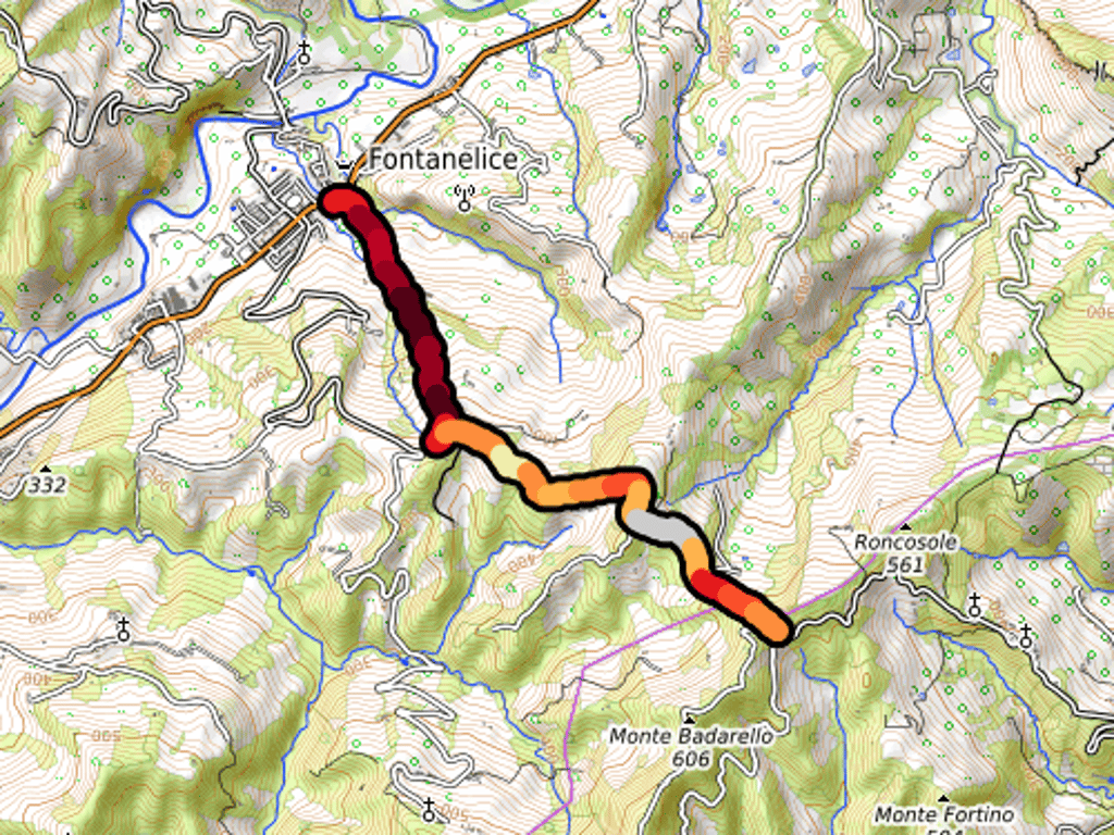 Passo del Prugno / Salita del Cane via Via Casolana - Profiel van de ...