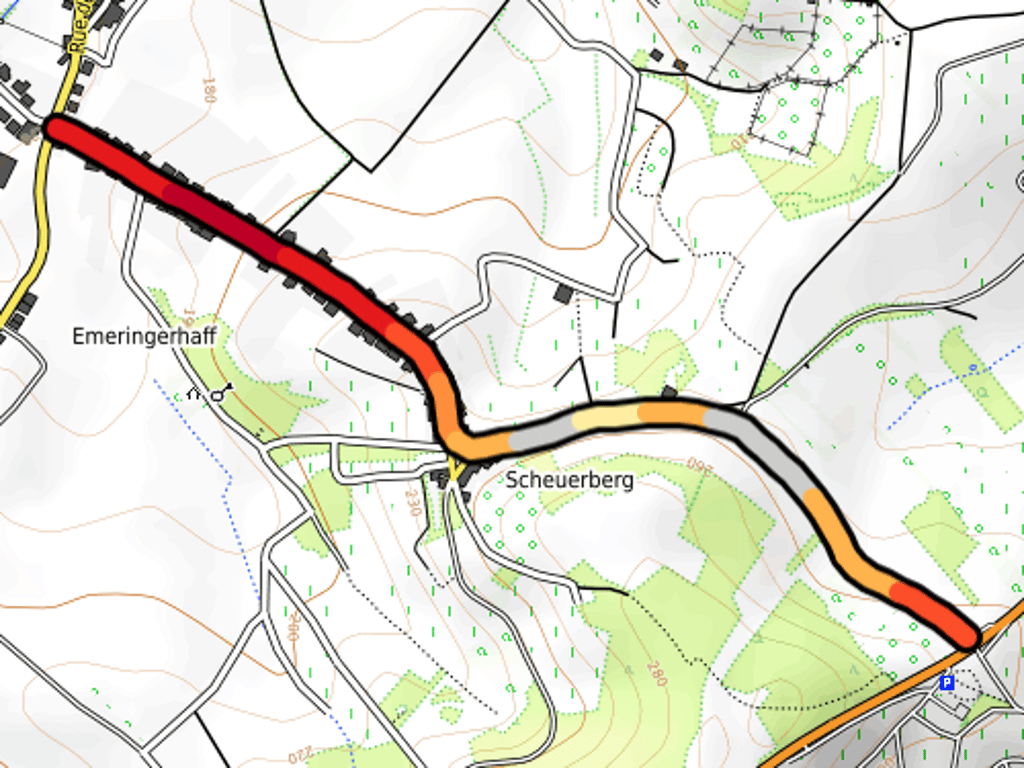 Scheuerberg via Scheierbierg - Profile of the ascent