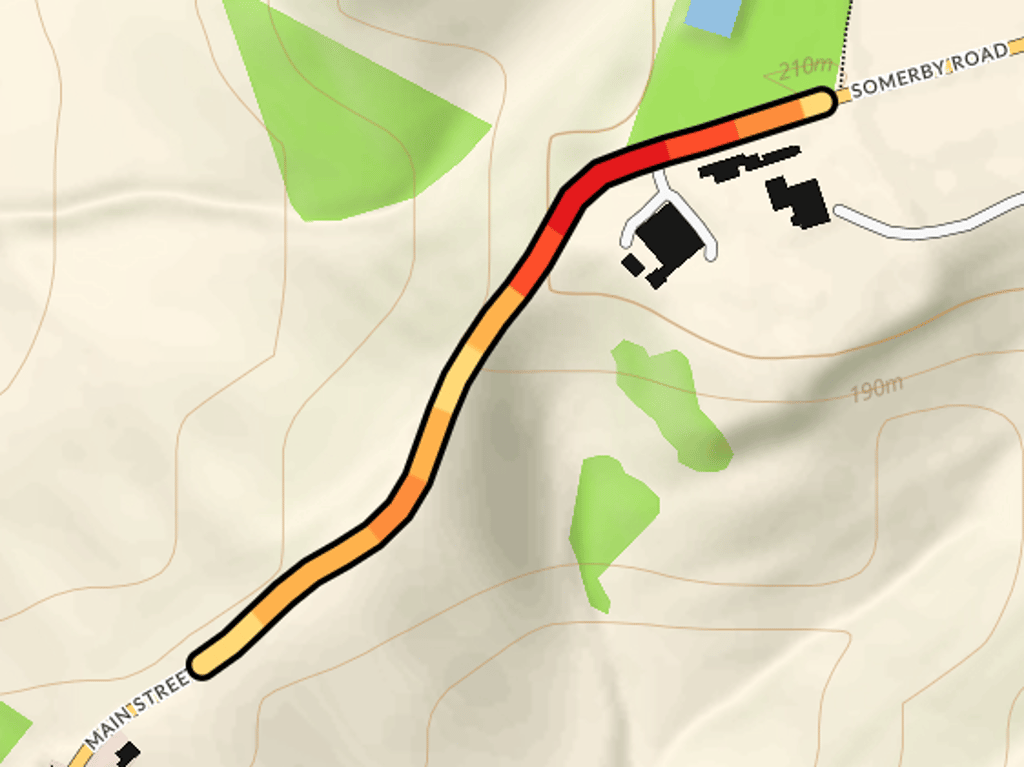 Somerby Road vanuit Burrough on the Hill - Profiel van de beklimming