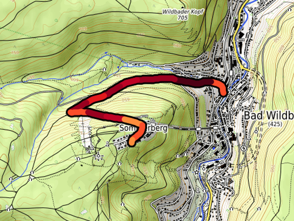 Sommerberg vanuit Bad Wildbad - Profiel van de beklimming