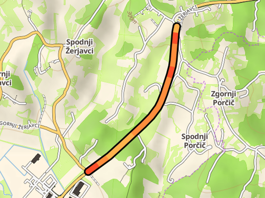 Spodnji Žerjavci depuis Lenart v Slovenskih Goricah - Profil de l'ascension