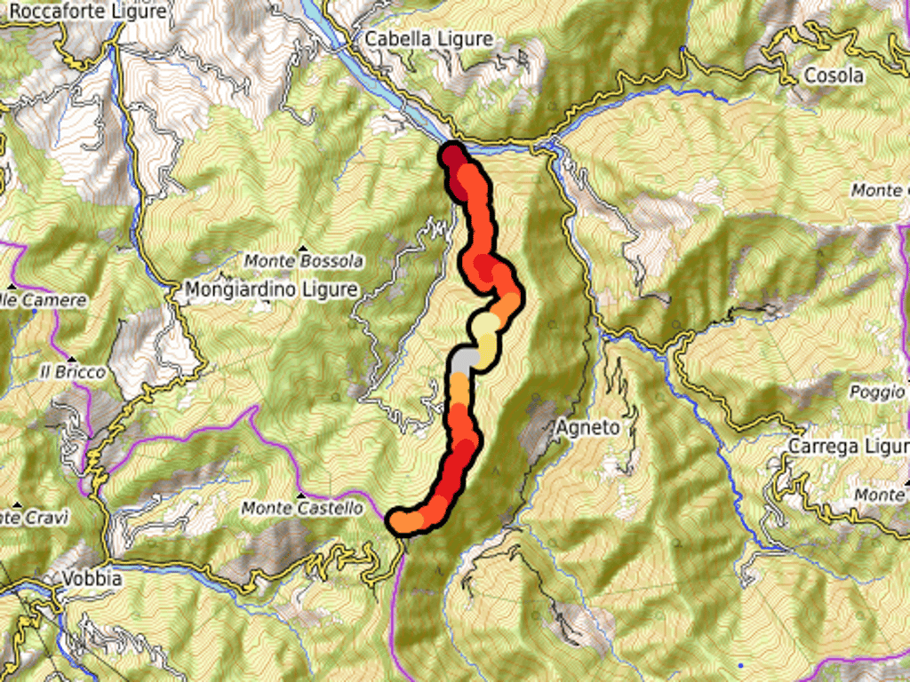 Valico di San Fermo depuis Dovanelli - Profil de l'ascension