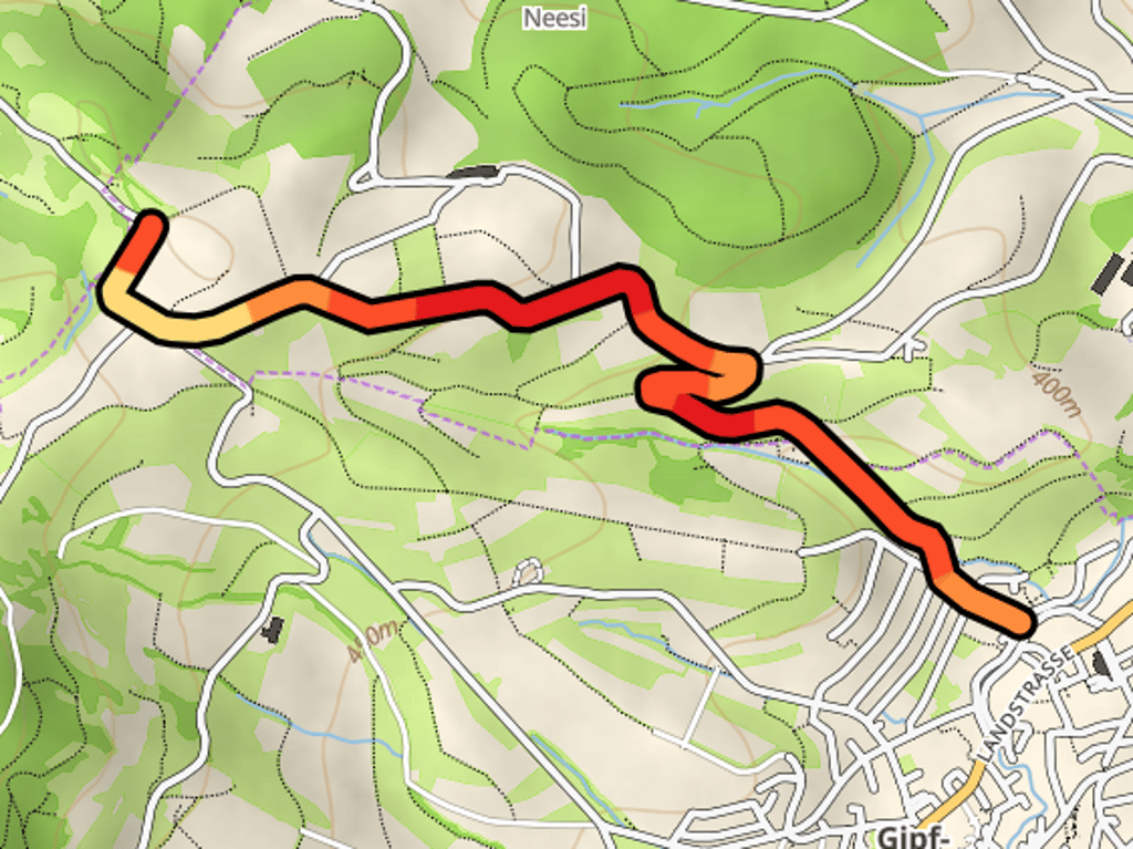Wolberg desde Gipf-Oberfrick por Märtenweg - Perfil del ascenso